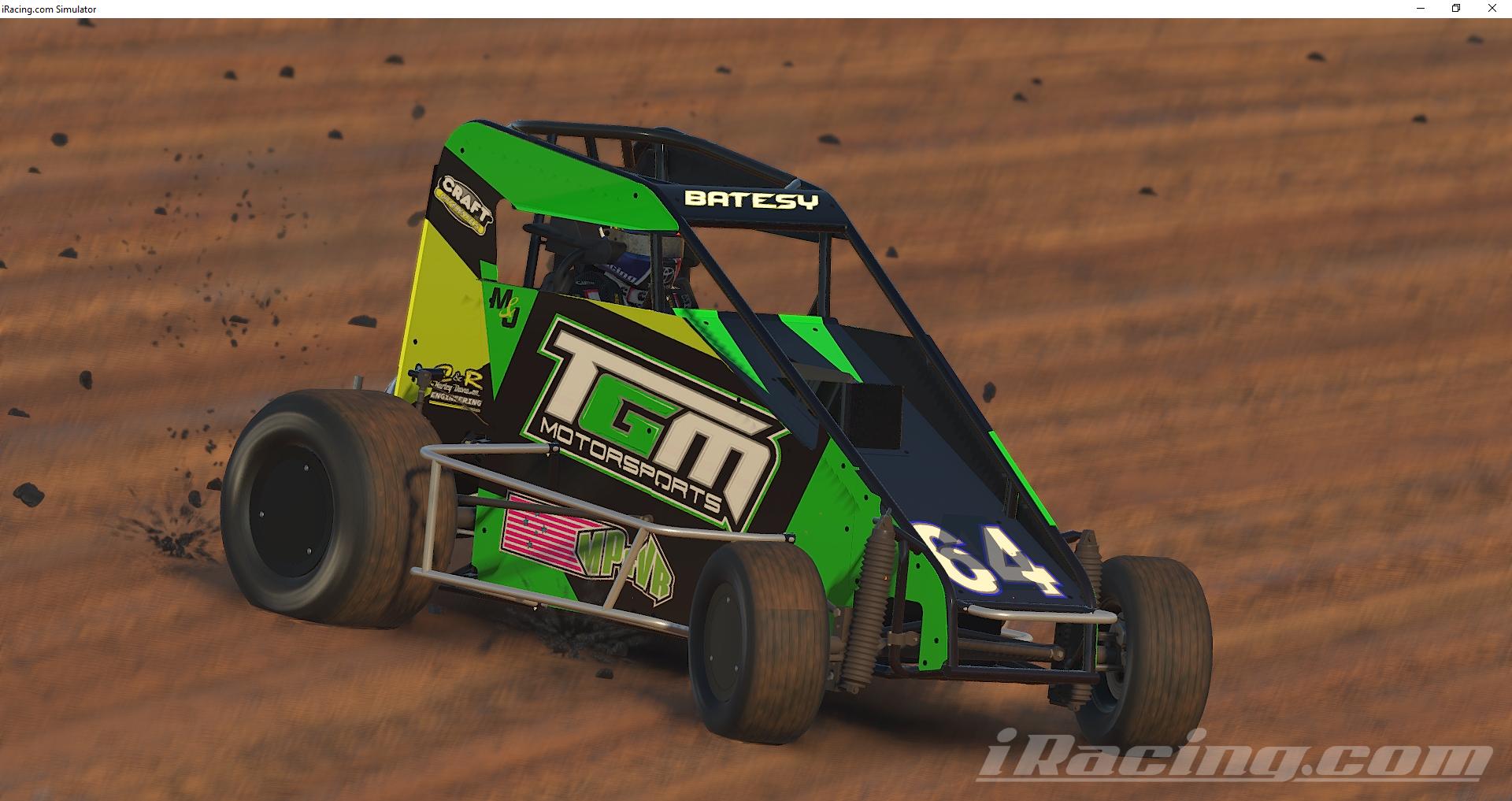 Jason Bates Midget - Black/Green/Yellow by Kinser Claridge - Trading Paints