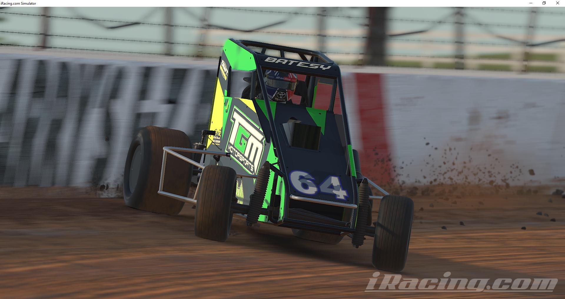 Jason Bates Midget - Black/Green/Yellow by Kinser Claridge - Trading Paints