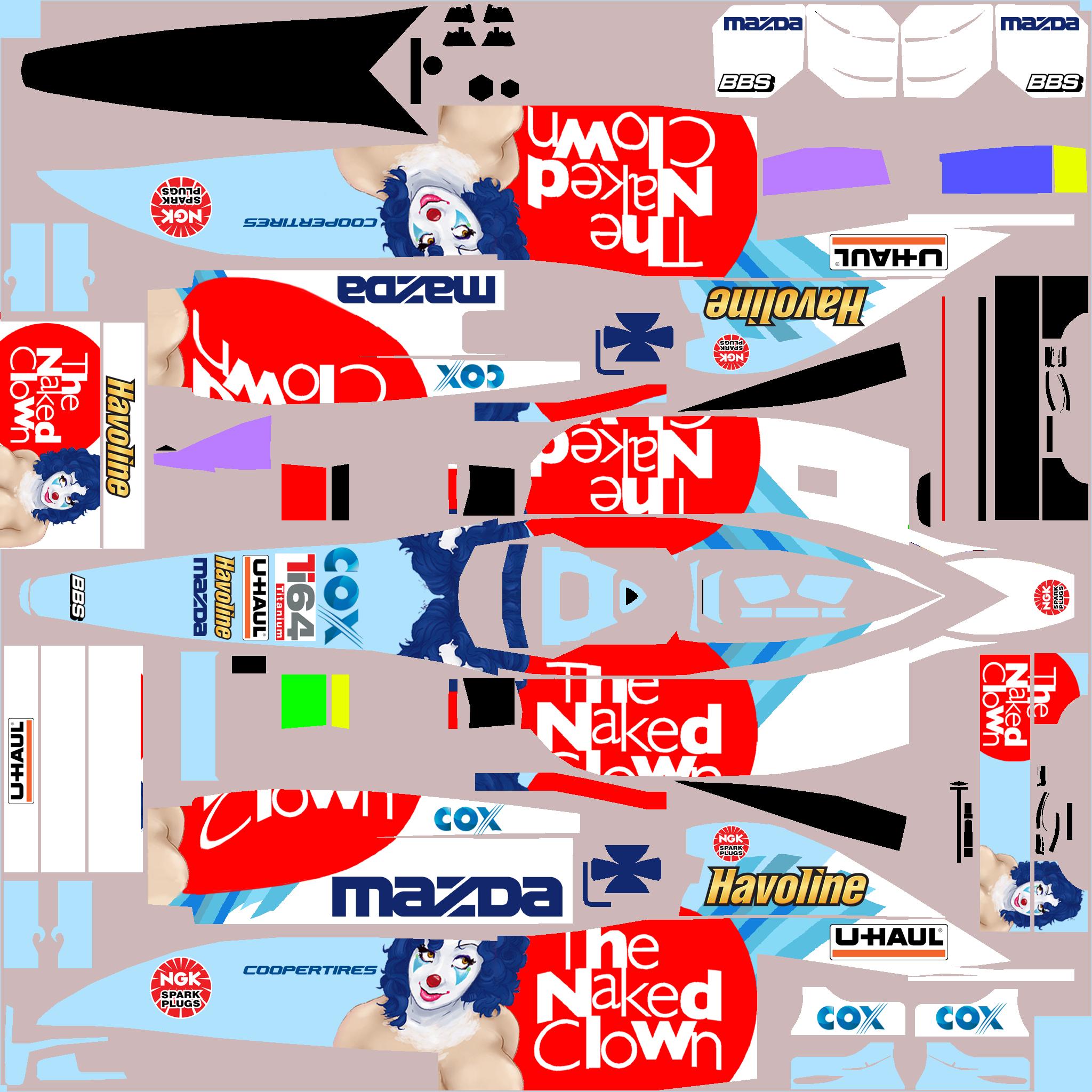 Pro Mazda Naked Clown by Clyde Coman - Trading Paints