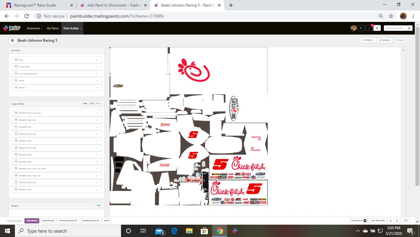 Beals-Johnson Racing 5 by Charlie Beals - Trading Paints