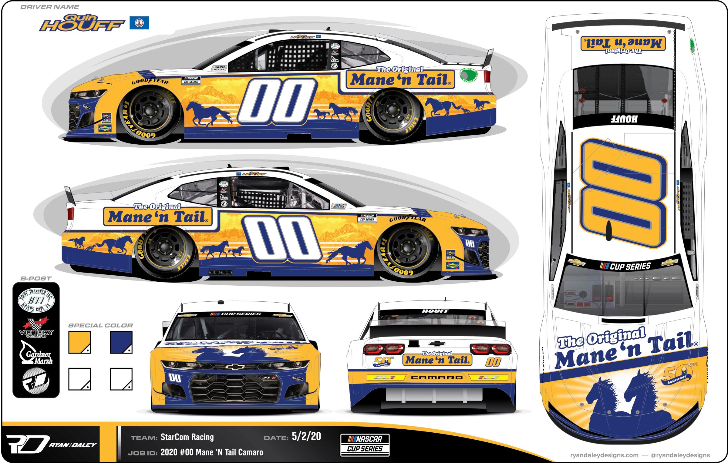 Official 2020 #00 Quin Houff Mane n Tail ZL1 No Numbers by Ryan Daley ...