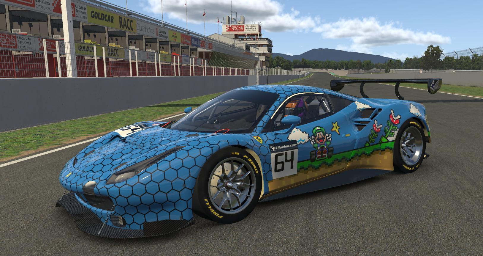 Super Mario Kart Ferrari 488 GT3 by Daniel P. - Trading Paints