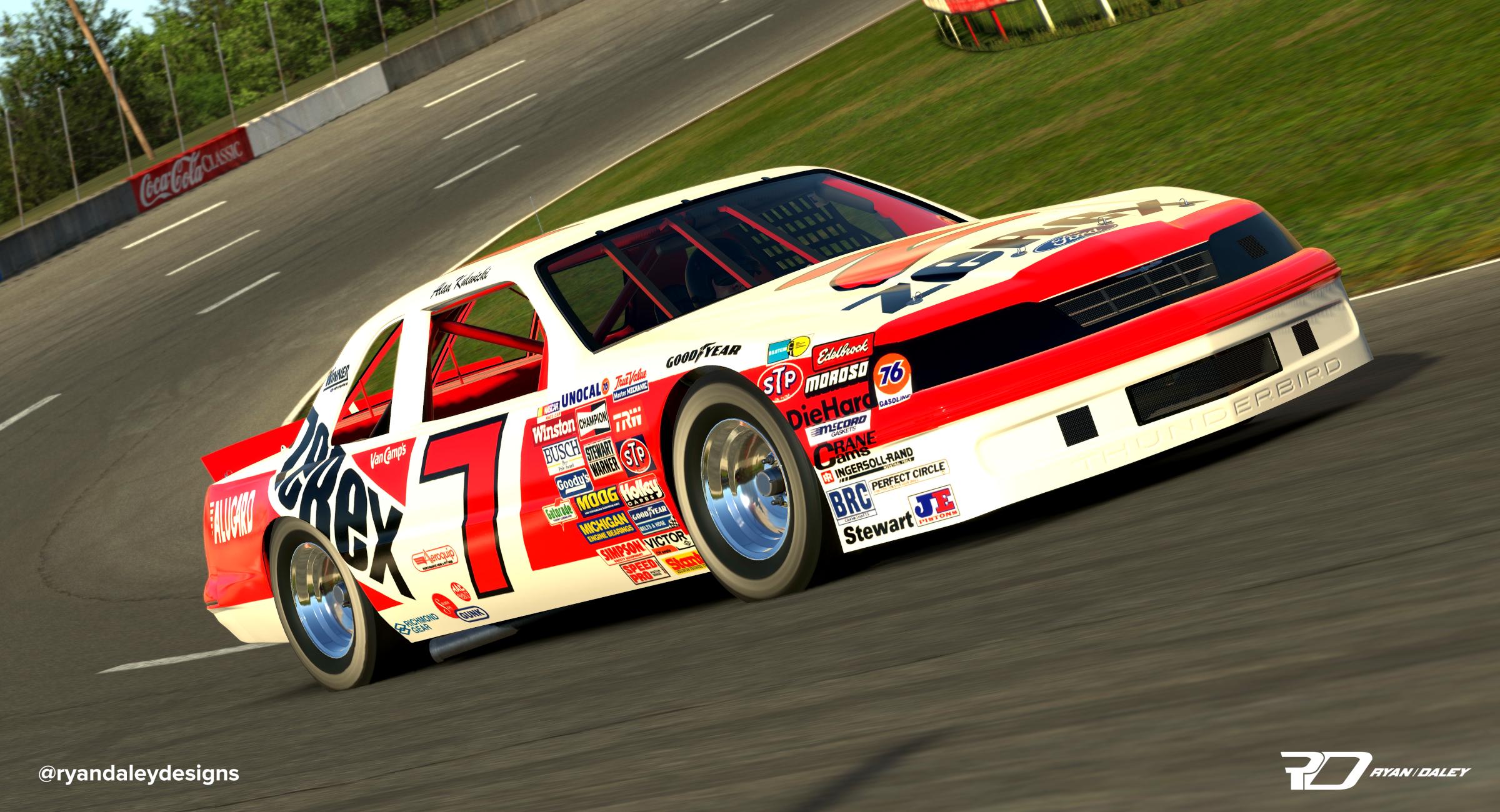 1987 #7 Alan Kulwicki Zerex Thunderbird With Numbers by Ryan Daley ...