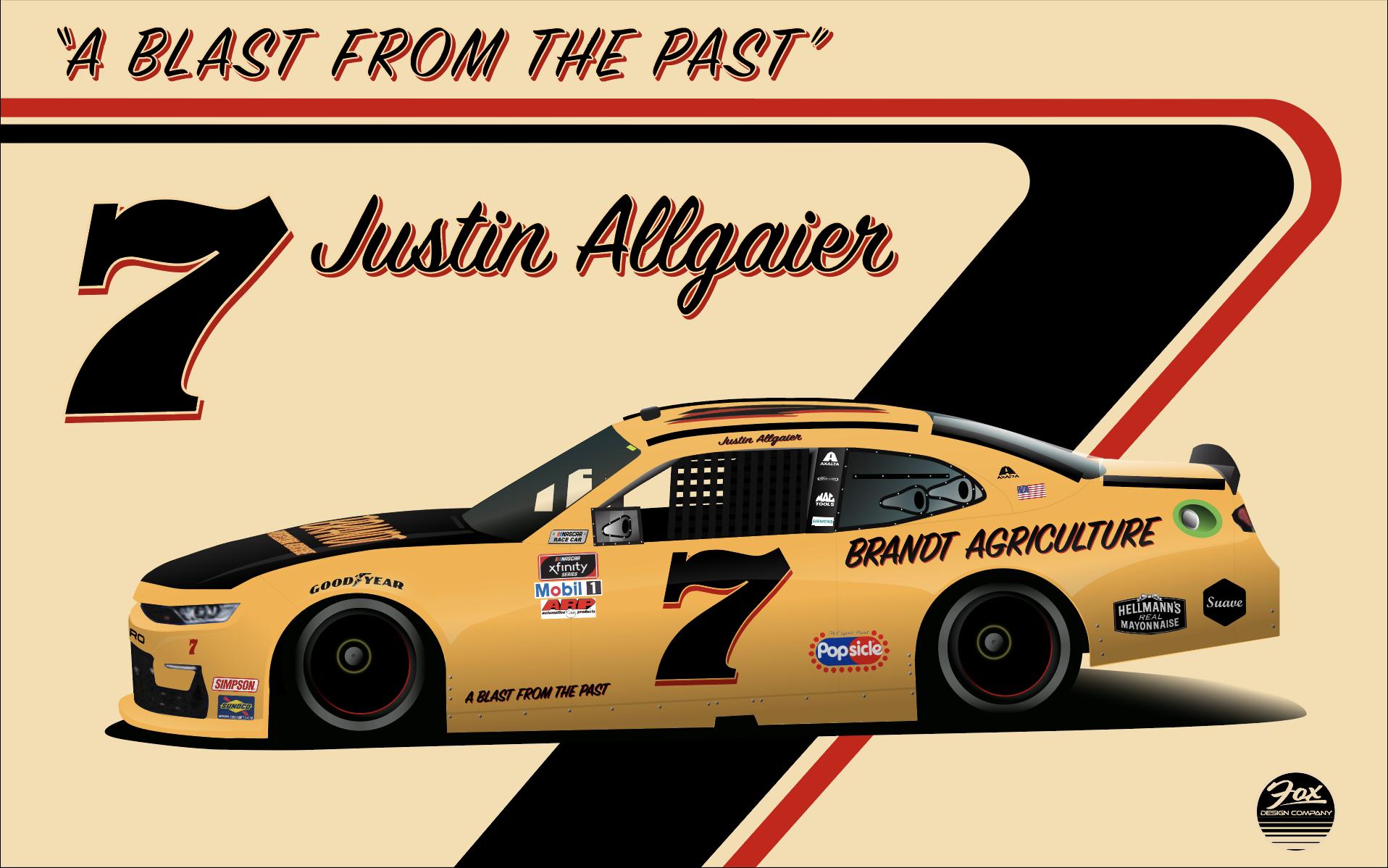 Allgaier Throwback 7 (custom number) by Skyler fox - Trading Paints
