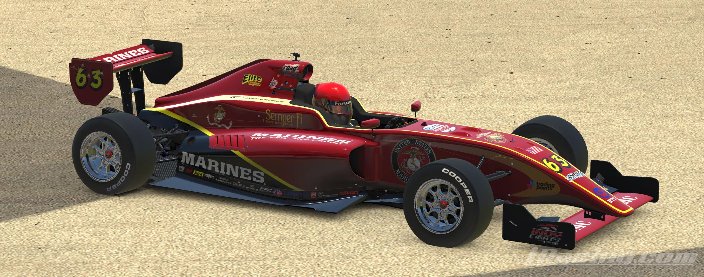 US Marines Indy Pro Red by John Rubino - Trading Paints