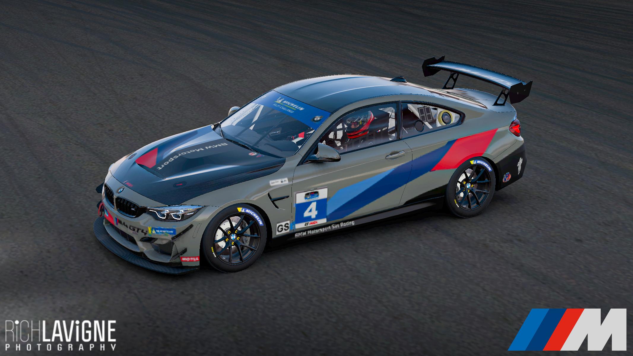 BMW Motorsport Grey M4 GT4 by Richard Lavigne - Trading Paints