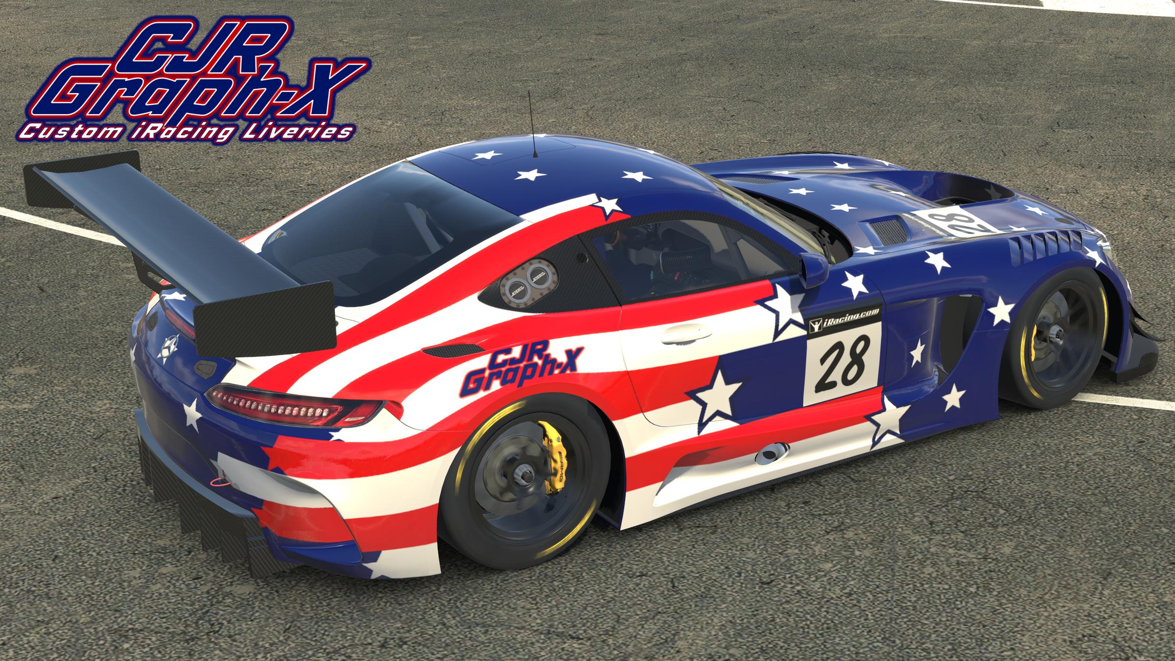 Stars and Stripes Mercedes AMG GT3 (Custom Number) by Corey Rutherford ...