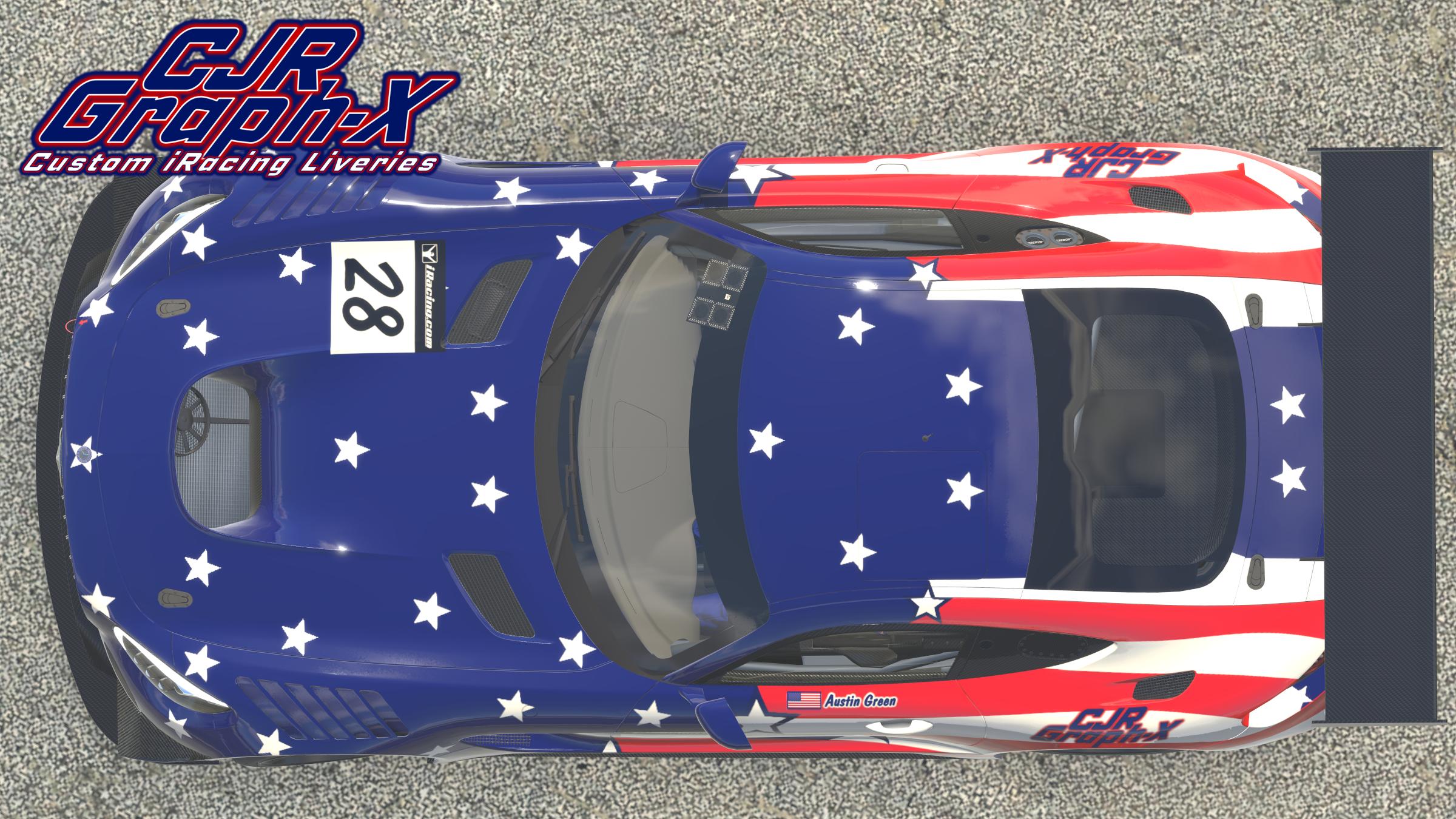 Stars and Stripes Mercedes AMG GT3 (Custom Number) by Corey Rutherford ...