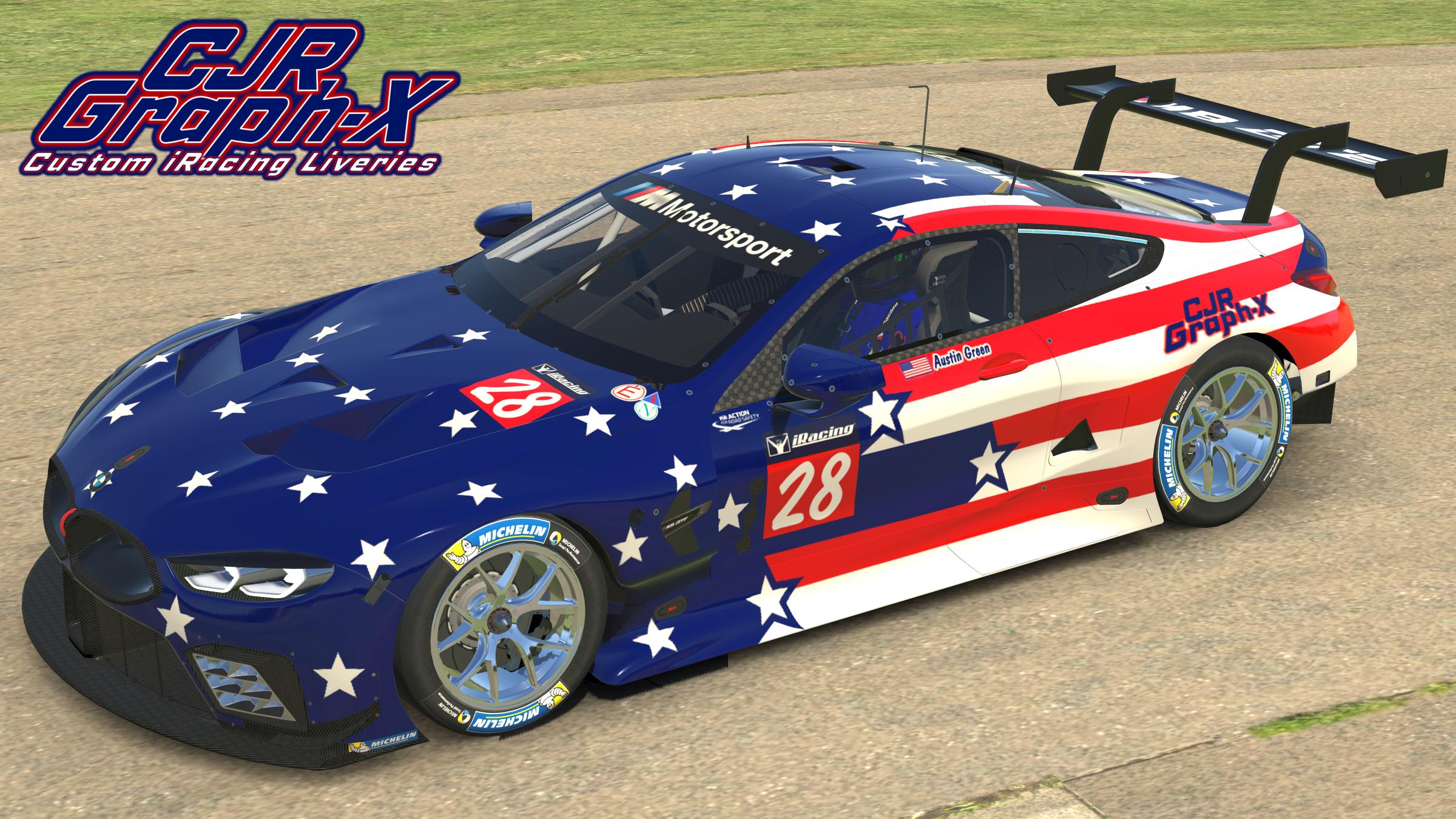 Stars and Stripes BMW M8 GTE (Custom Number) by Corey Rutherford ...