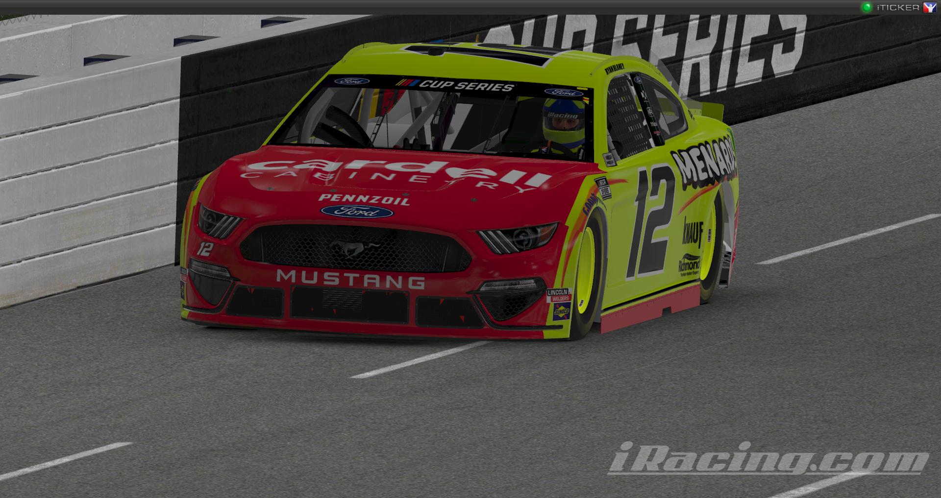 Ryan Blaney #12 Cardell/Menards 2020 NASCAR Cup Series With Custom ...