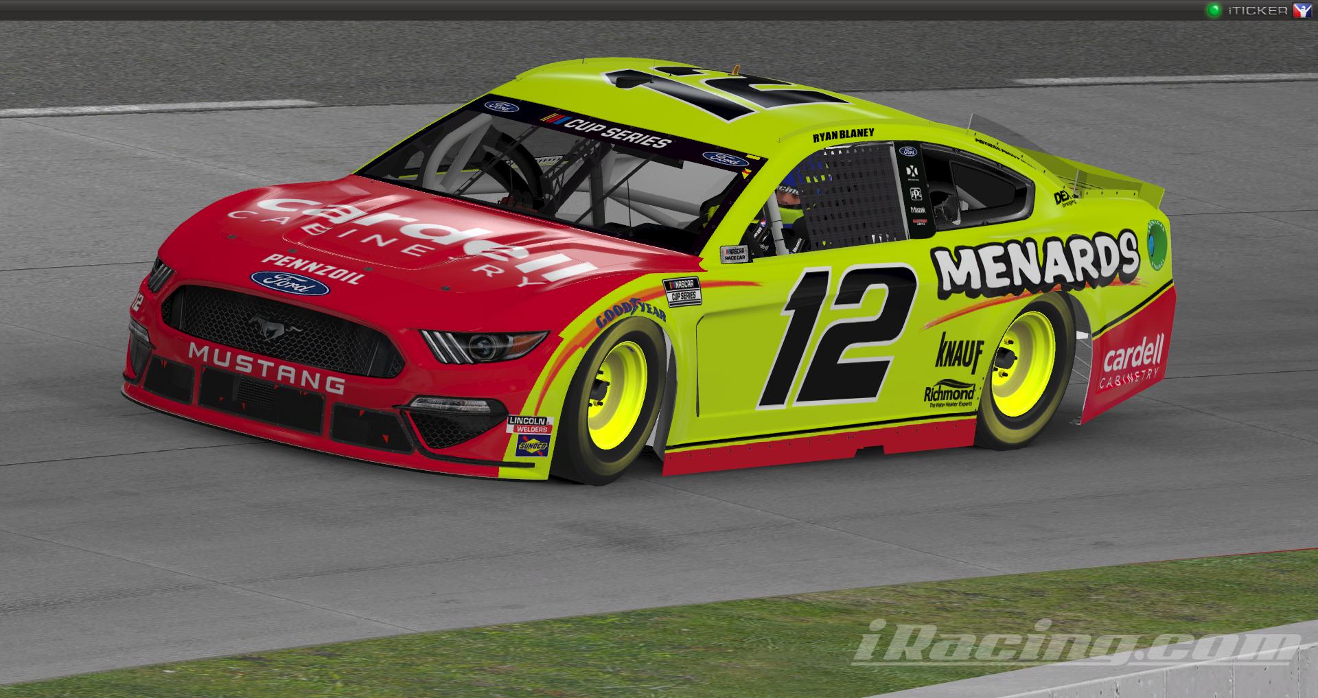Ryan Blaney #12 Cardell/Menards 2020 NASCAR Cup Series by Ryan ...