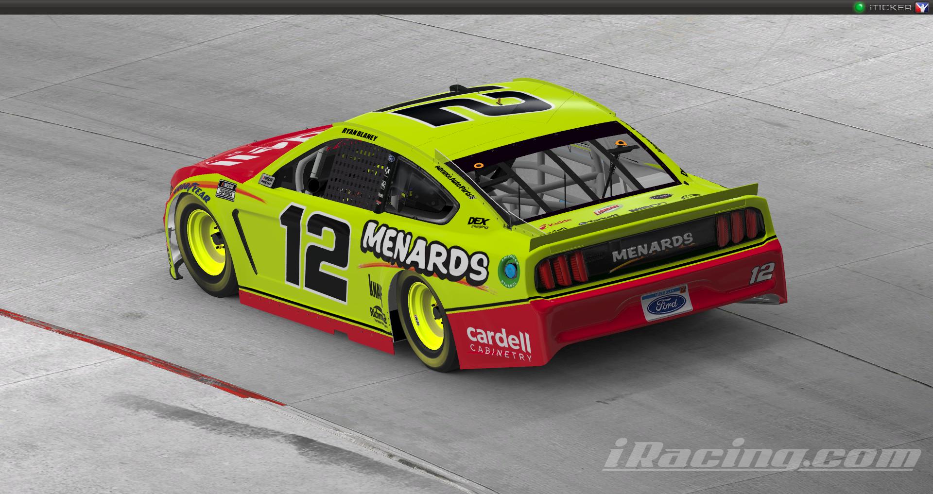 Ryan Blaney #12 Cardell/Menards 2020 NASCAR Cup Series by Ryan ...