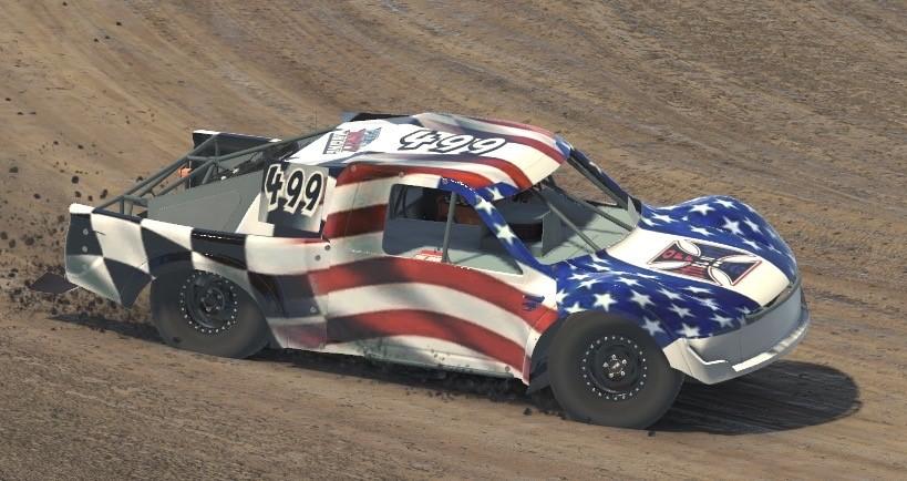 American and Checkered Flag Combo by Robert Coello - Trading Paints
