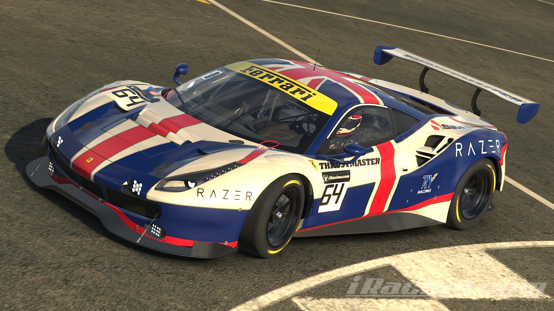 TRY Racing Union Jack Ferrari 488 GT3 by Andreas Wagner - Trading Paints