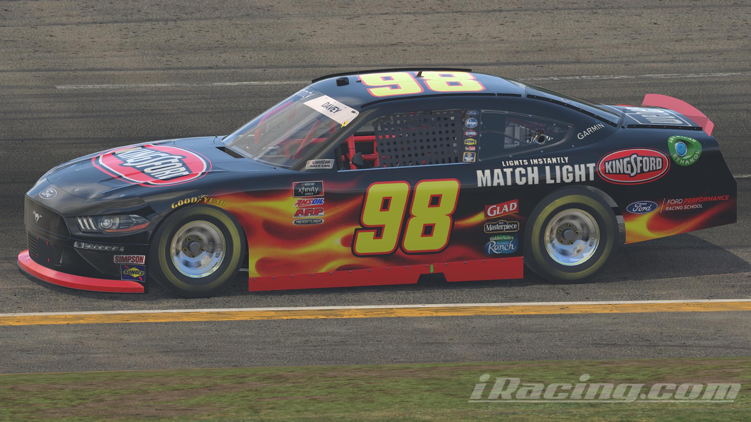 no# Xfinity 2020 kingsford Match Light Ford Mustang by Michael Davey ...