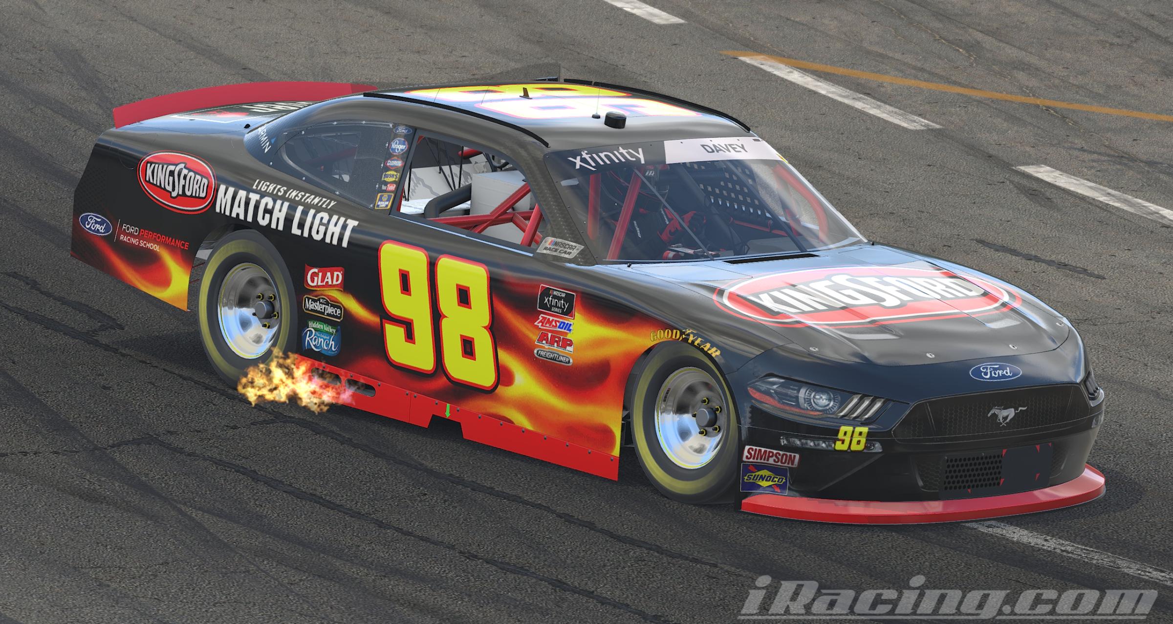 no# Xfinity 2020 kingsford Match Light Ford Mustang by Michael Davey ...