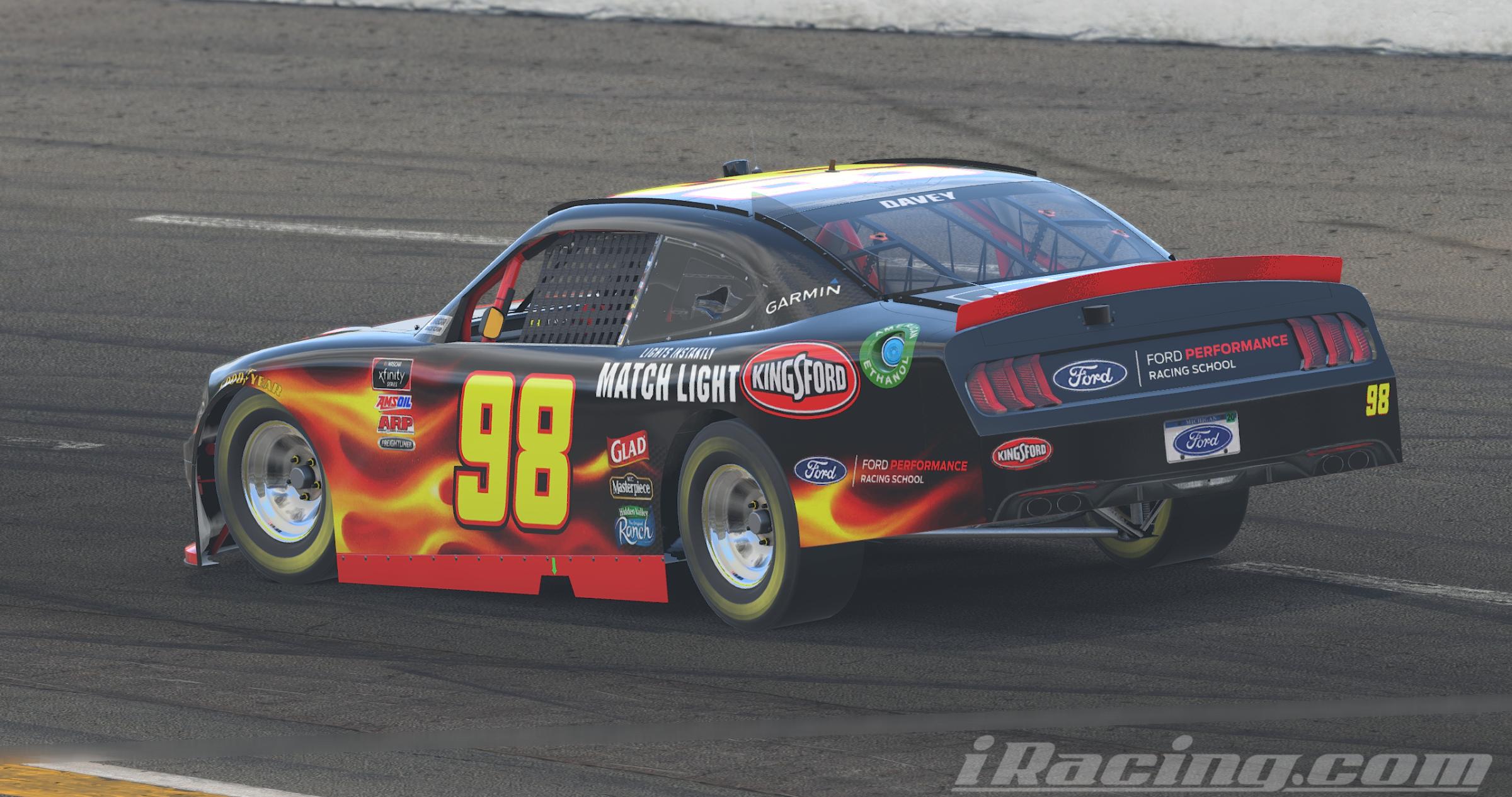 no# Xfinity 2020 kingsford Match Light Ford Mustang by Michael Davey ...