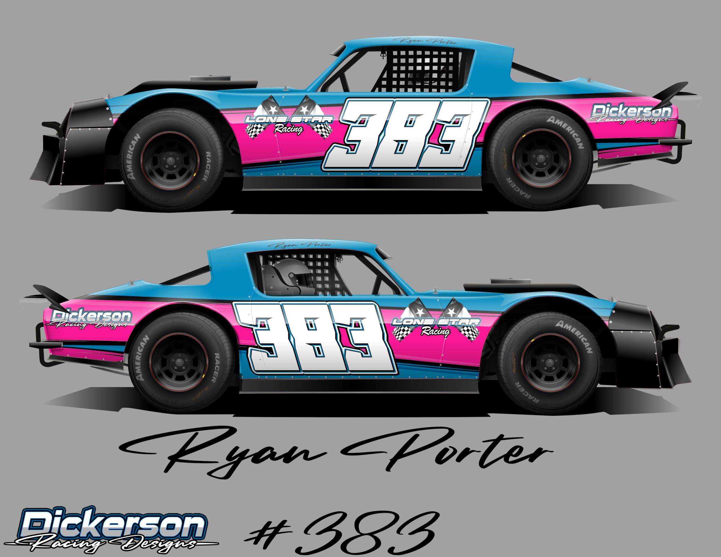 Ryan Porter Pink and Blue by Dylan Dickerson - Trading Paints