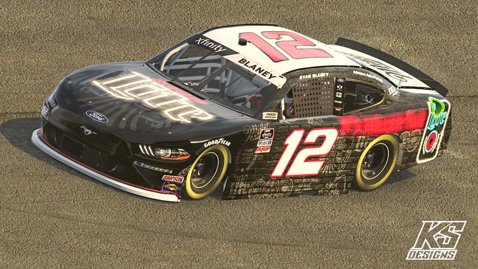 Ryan Blaney Miller Lite Xfinity Series Mustang concept by Kyle Sykes ...
