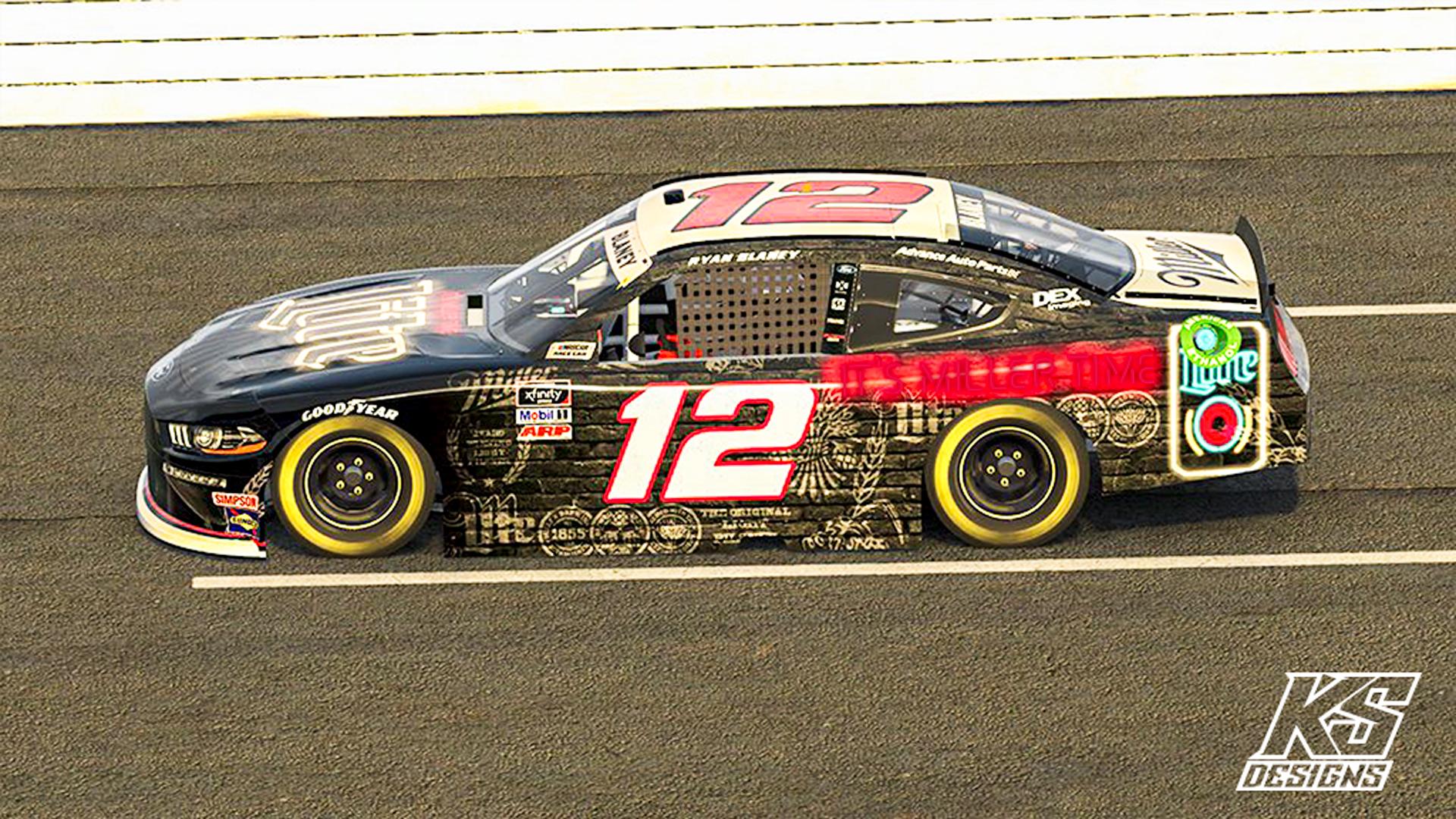 Ryan Blaney Miller Lite Xfinity Series Mustang concept by Kyle Sykes ...