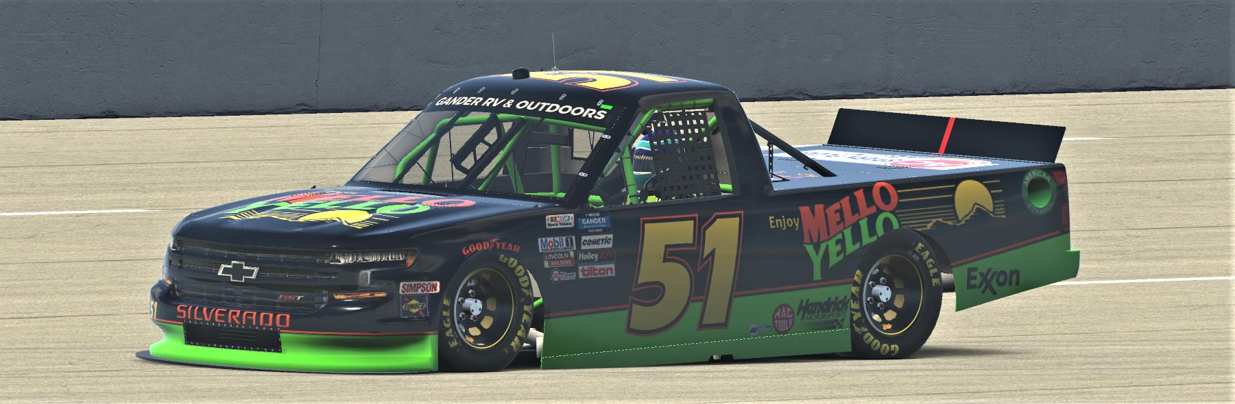 Hendrick: Cole Trickle Mell0Yell0 Silverado. by Todd Ressler - Trading ...