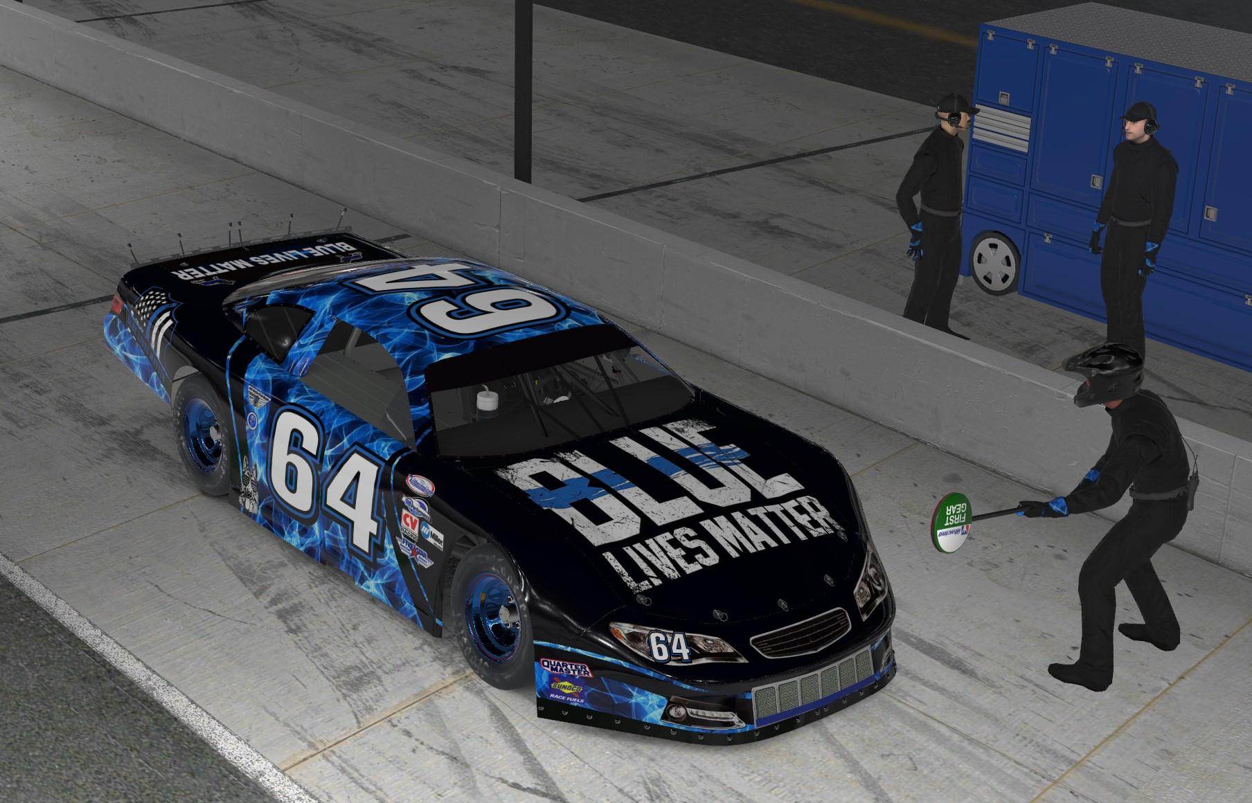 BlueLivesMatterSuper Late Model by Donald Corey - Trading Paints