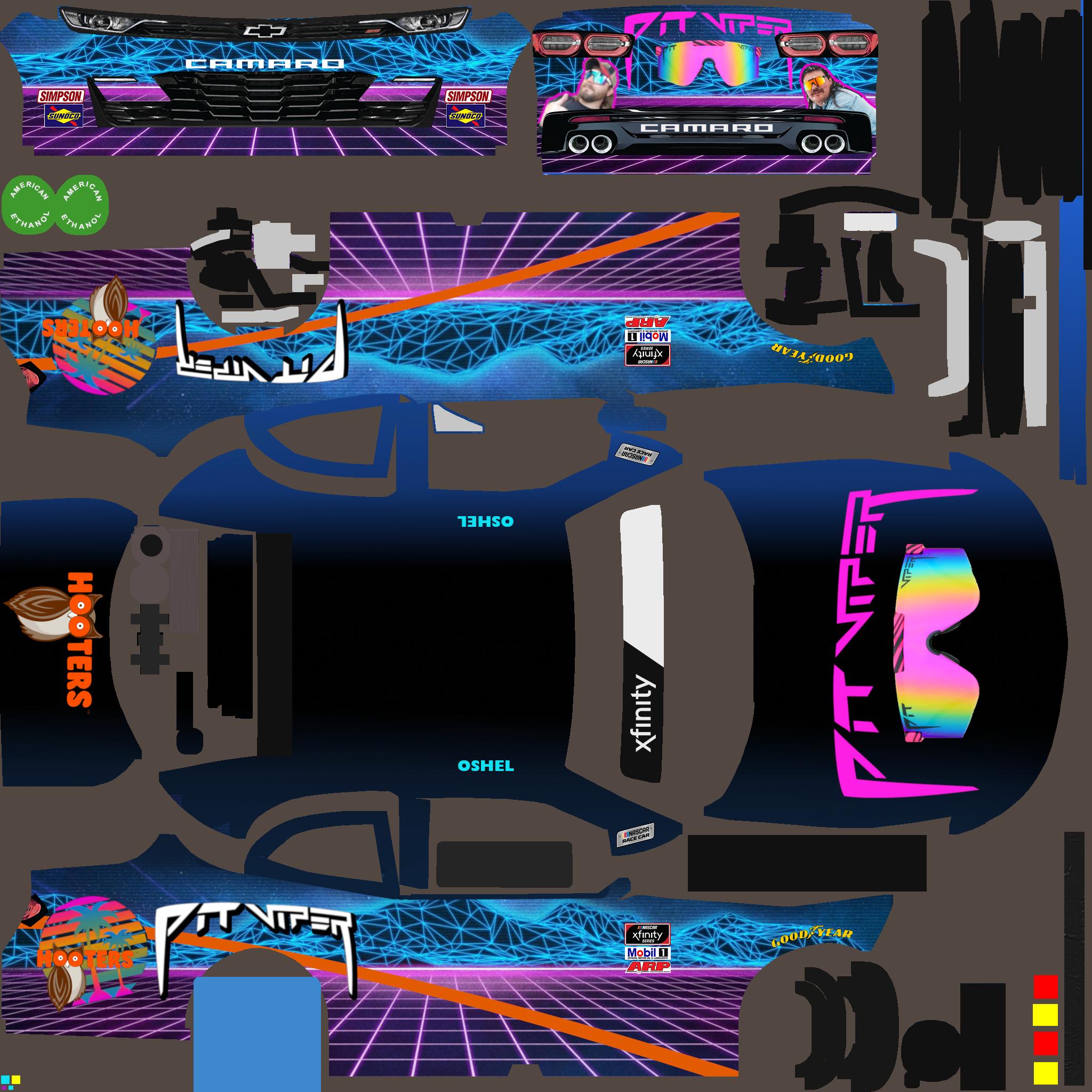 Brian Oshel Pit Vipers Xfinity Camaro by Ashton Knight - Trading Paints