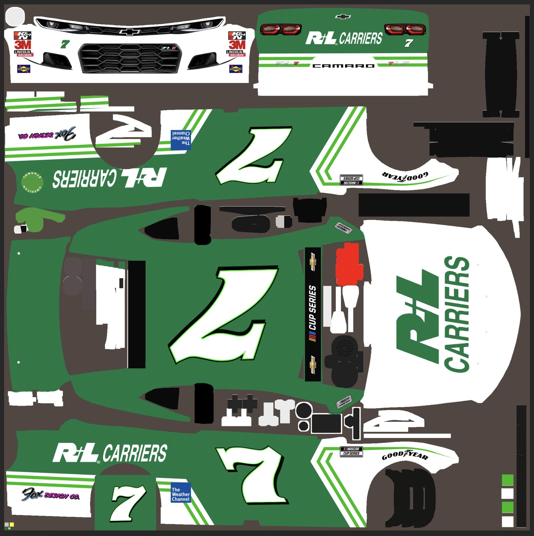 R&L carriers Camaro #7 (custom number) by Skyler fox - Trading Paints