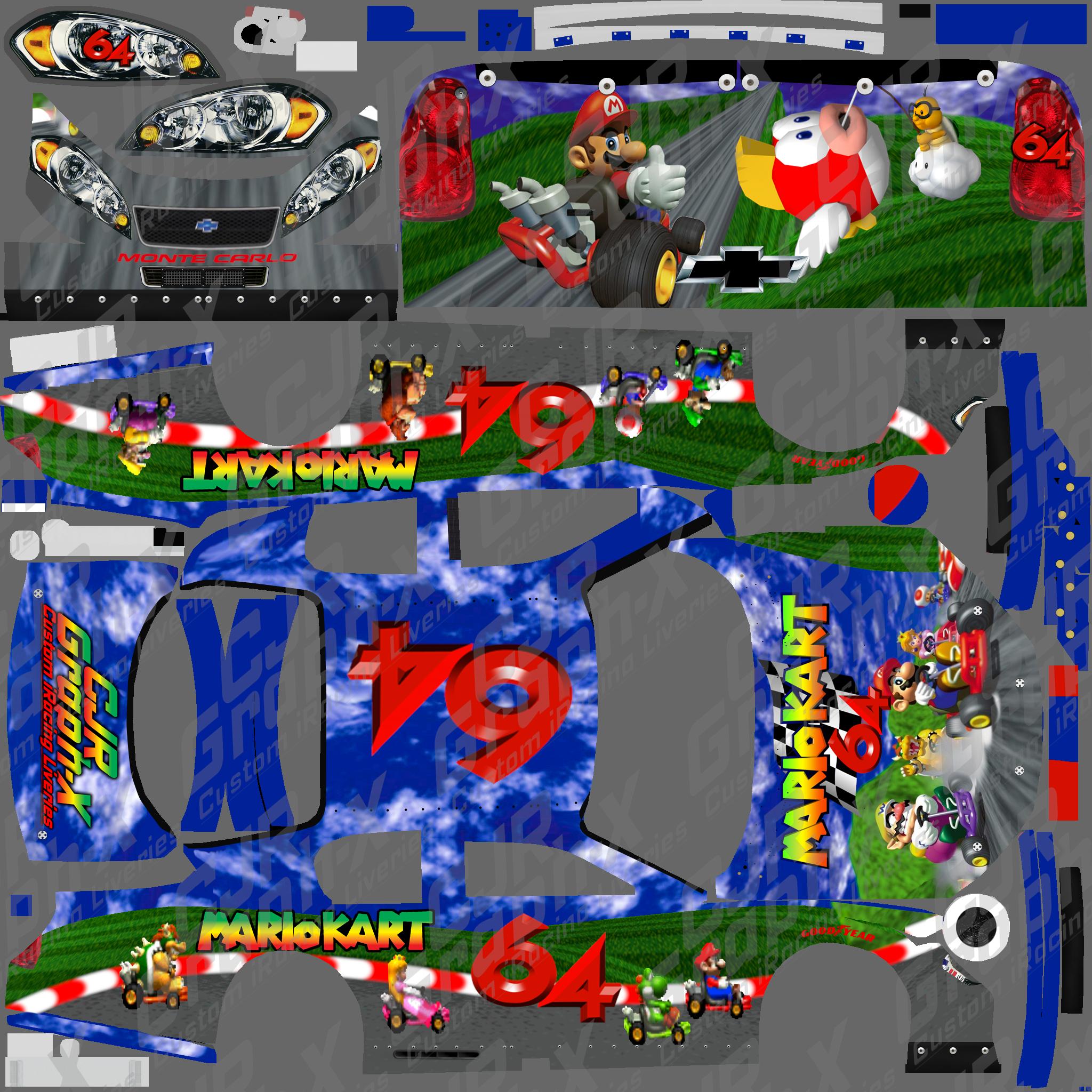MarioKart 64 ARCA Custom Numbers by Corey Rutherford - Trading Paints