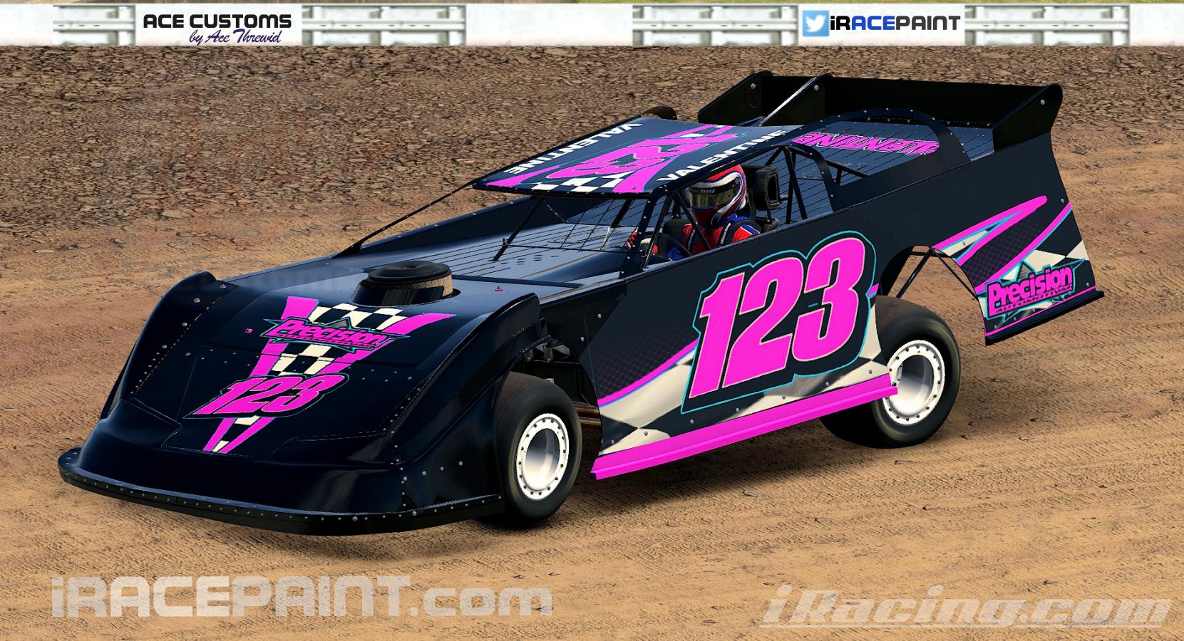 #123 - Johns Precision Dirt Late Model by Ace Threwid - Trading Paints