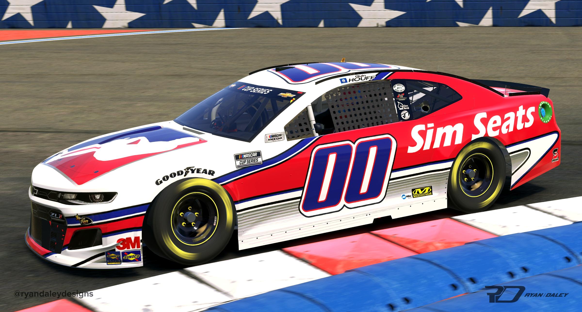 Official 2020 #00 Quin Houff Sim Seats With Numbers by Ryan Daley ...