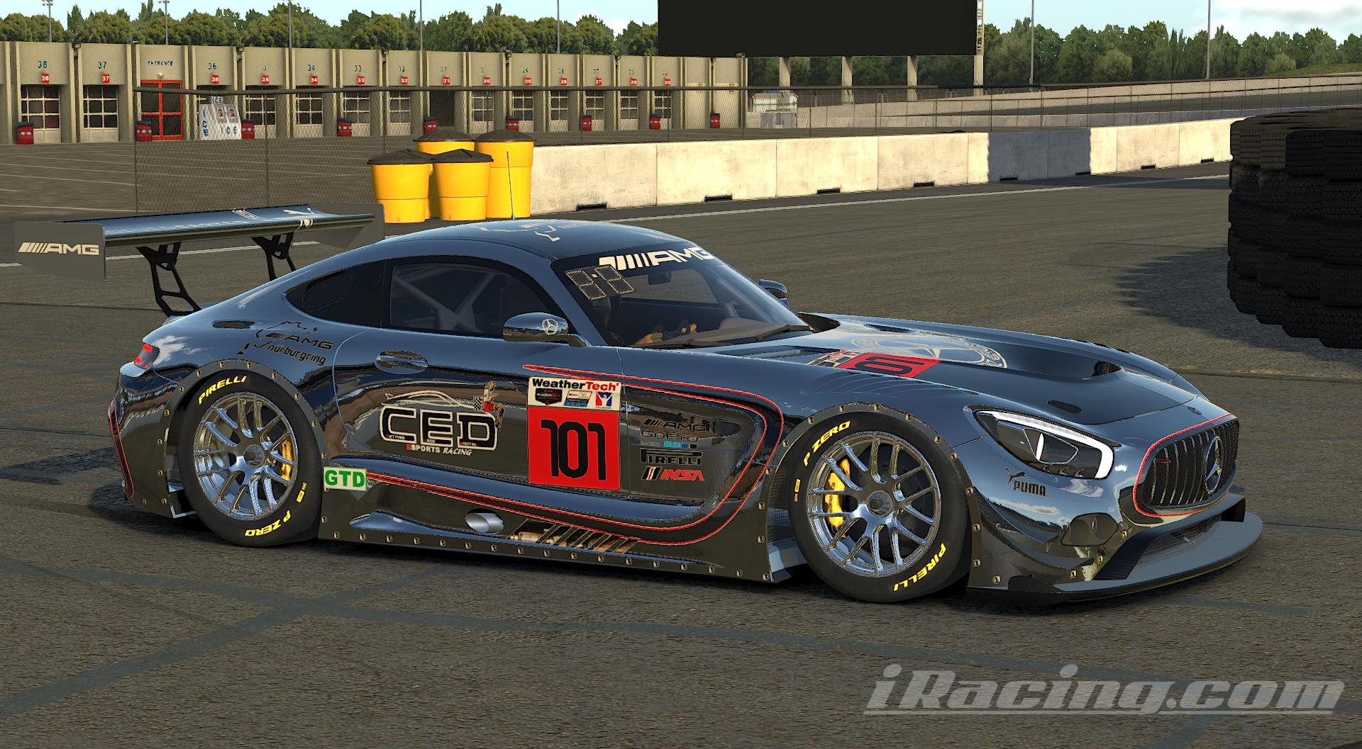Chrome & Gunmetal Red Rose Edition AMG GT3 by Marshall W. - Trading Paints