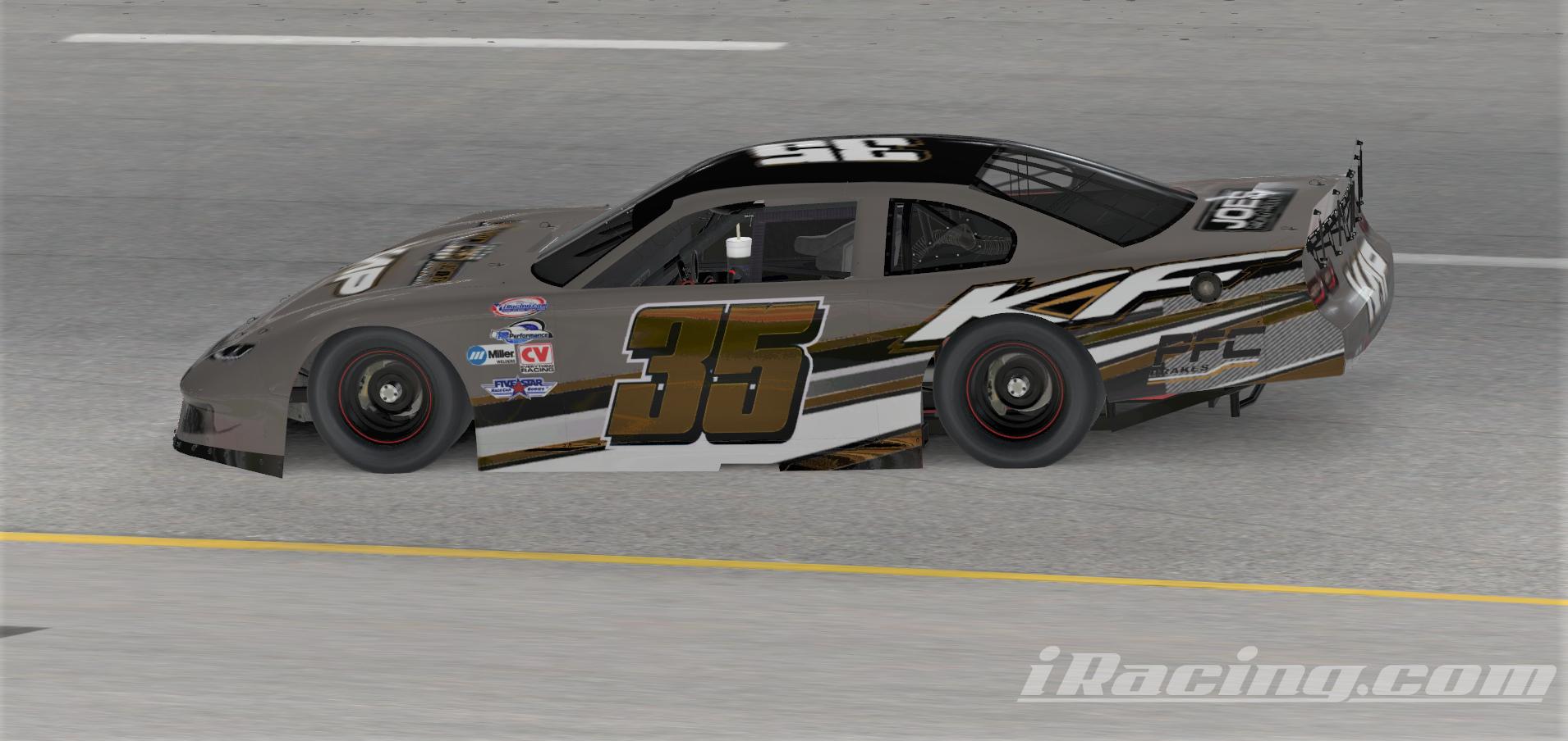 justin McClure Super late Model Gold 35 by Kaiden Anderson - Trading Paints