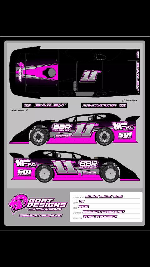 Blake Bailey 2021 dirt late model by Blake Bailey - Trading Paints