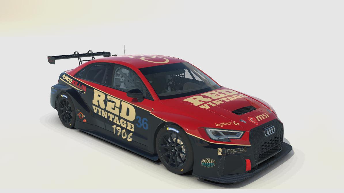 Audi RS3 LMS TCR Red Vintage by Alfonso Gonzalez - Trading Paints