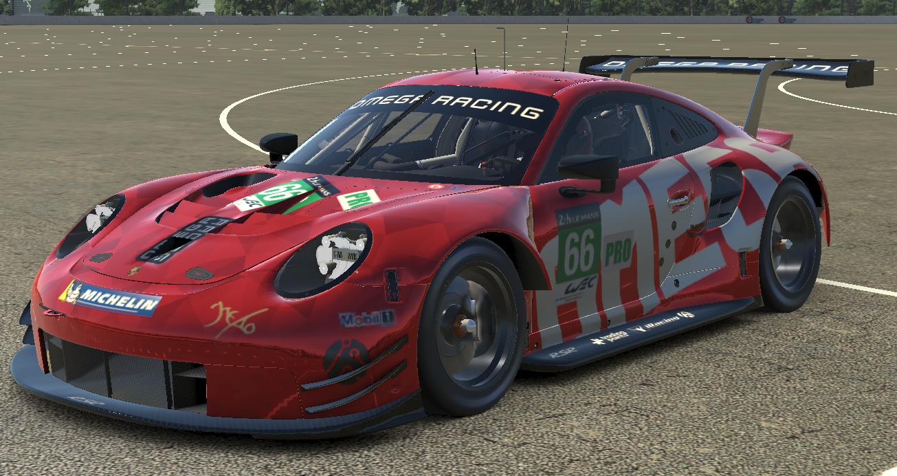 Red Omega Racing Porsche 911 RSR GTE by Adnan A. - Trading Paints