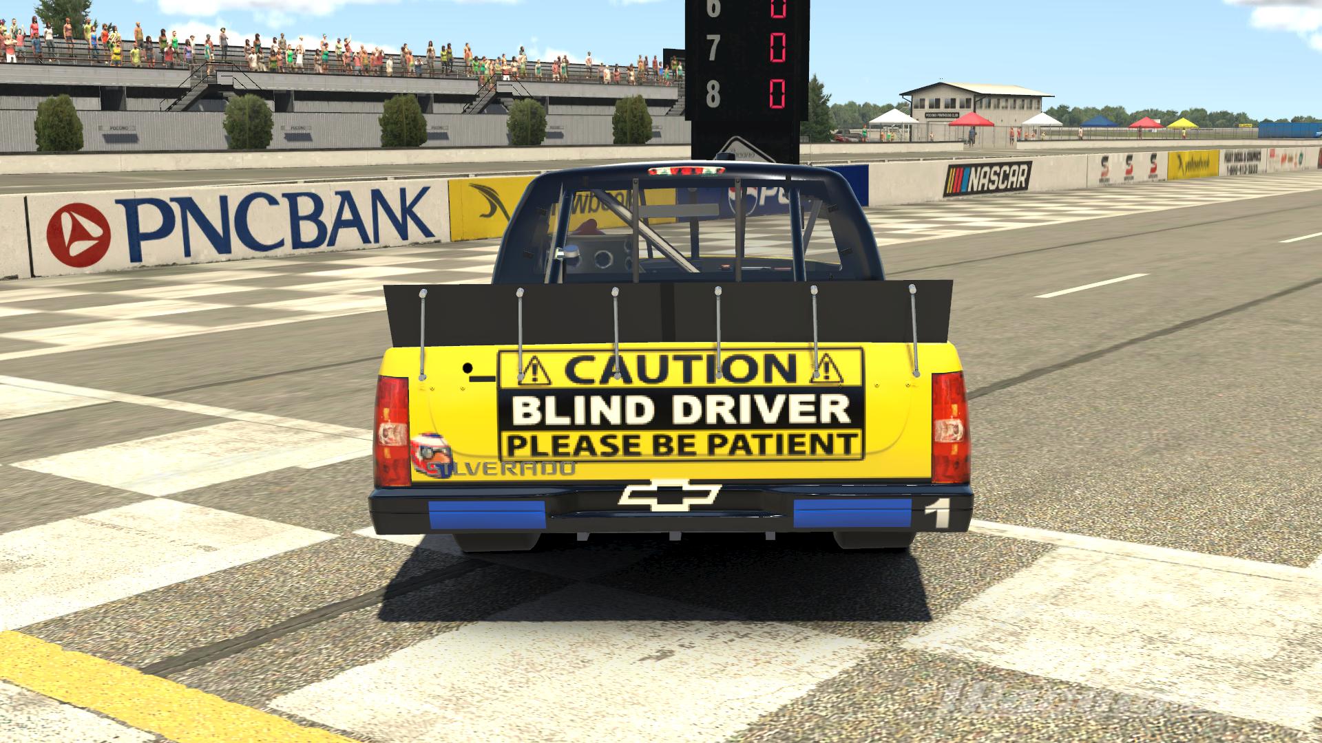 CAUTION BLIND DRIVER - TRUCK by Mike Bodily - Trading Paints