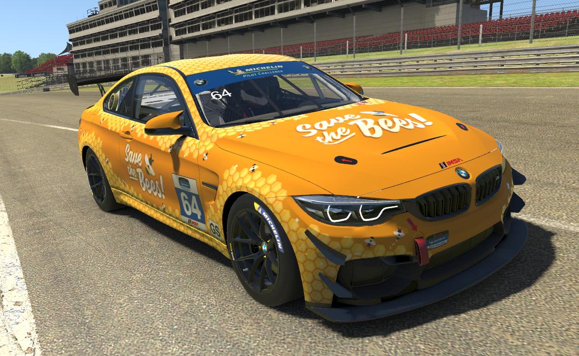 Save the Bees! BeeMW M4 GT4 by Derek Putnam - Trading Paints