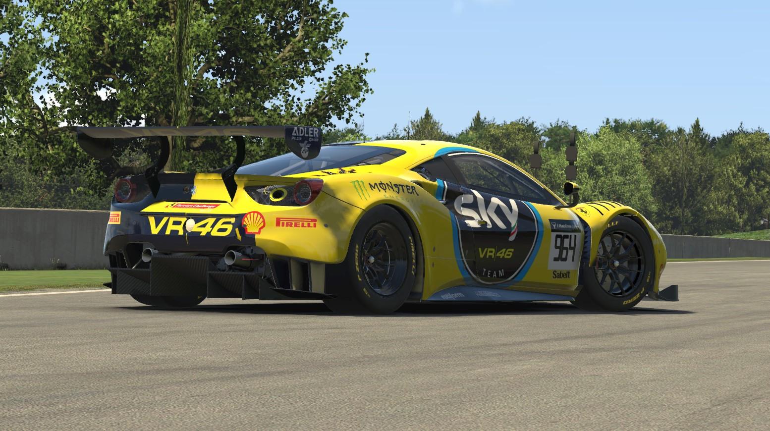 Ferrari 488 GT3 VR46 Sun and Moon by Stephen Phillips3 - Trading Paints