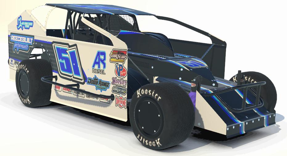 Troy Cook Dirt modified in White by Corey Reece - Trading Paints