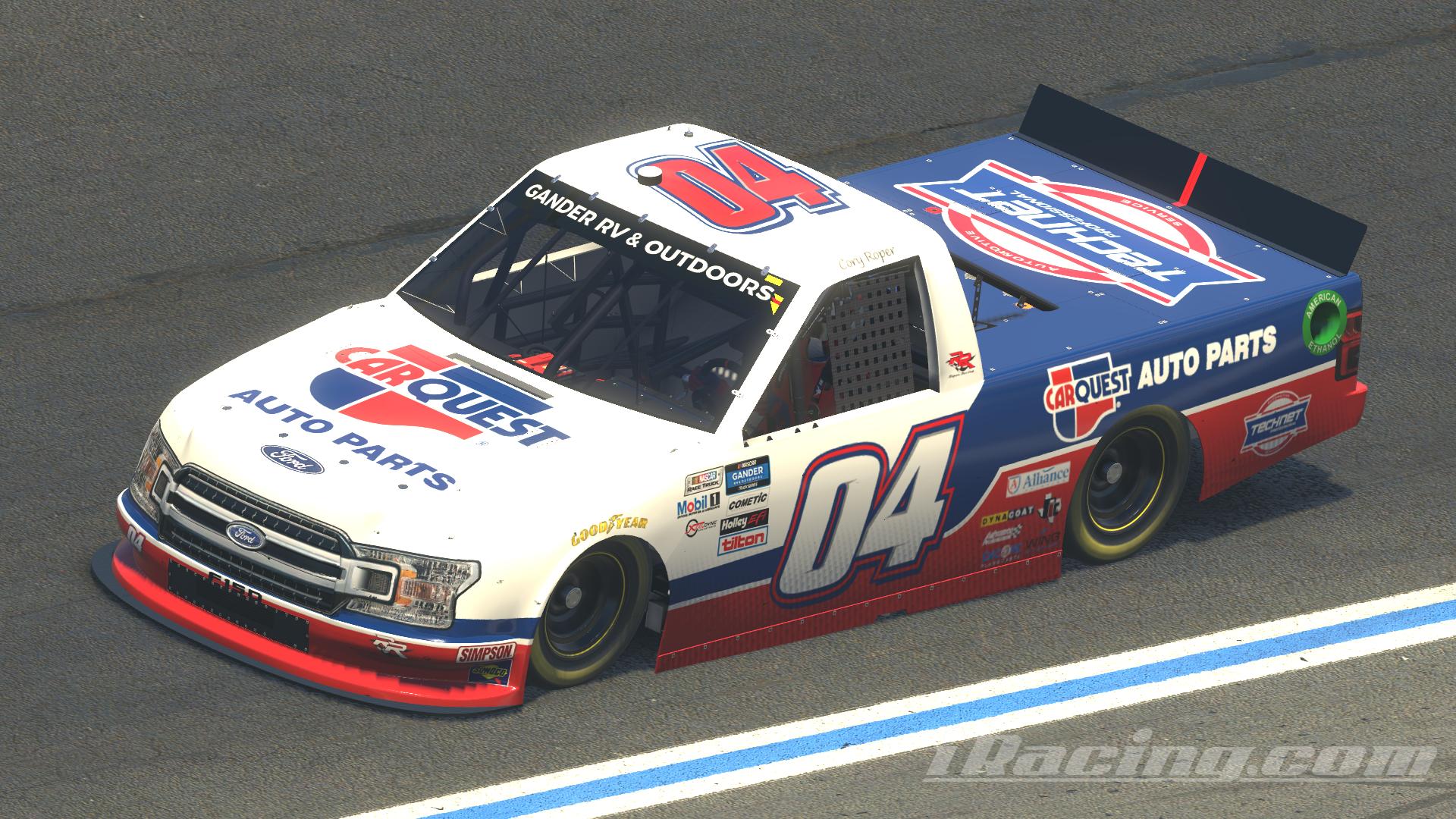 2020 Cory Roper Carquest Truck for AI by Dylan Holland - Trading Paints