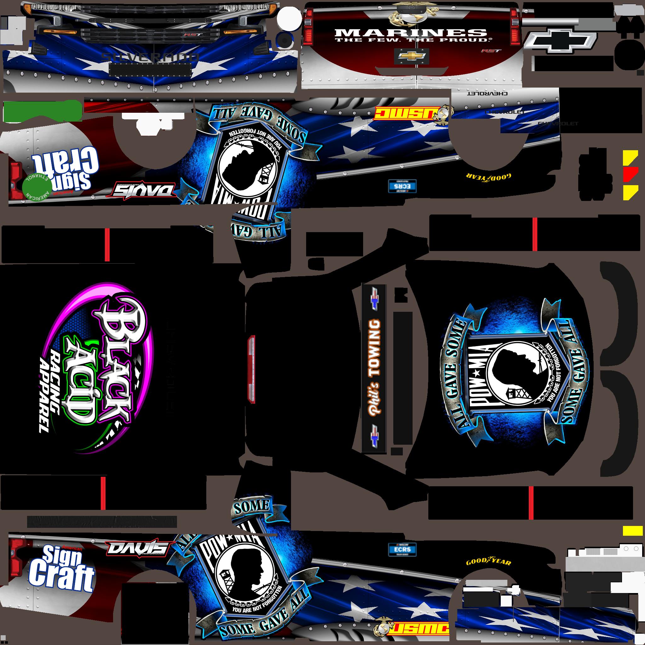 POW MIA Chev Silverado by Jessica Cann - Trading Paints