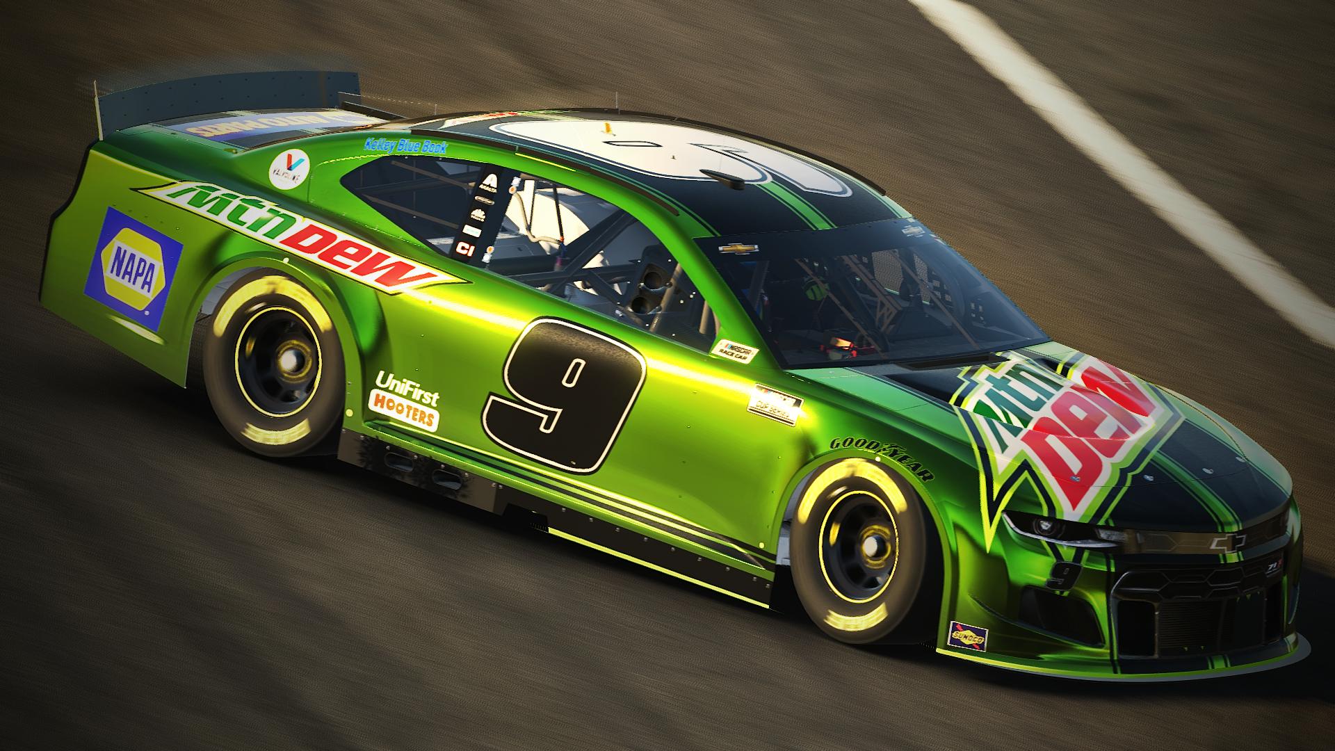 2021 Chase Elliott Mountain Dew Camaro by Justin Rowden - Trading Paints