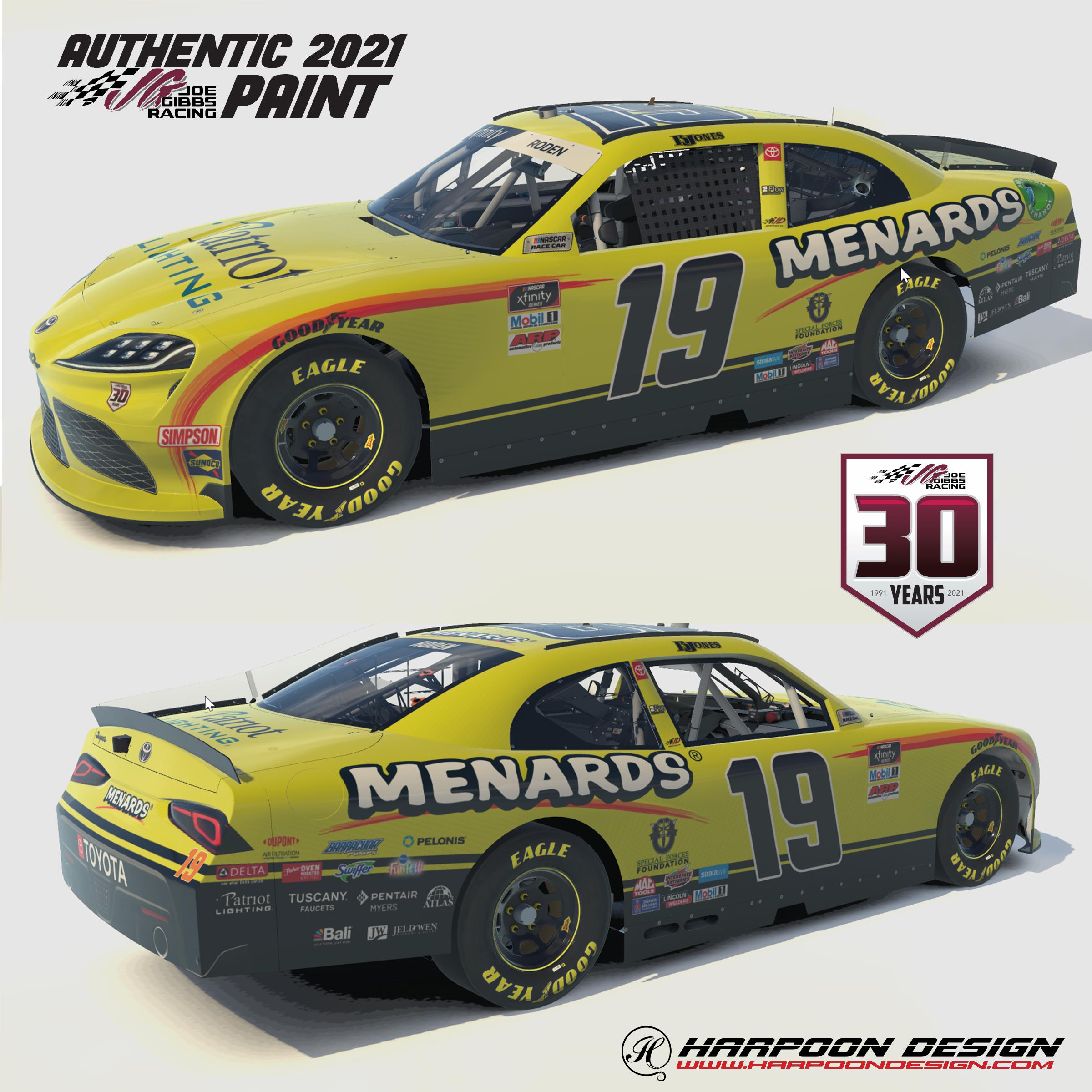 2021 Brandon Jones Menards Patriot Supra by Brantley Roden - Trading Paints