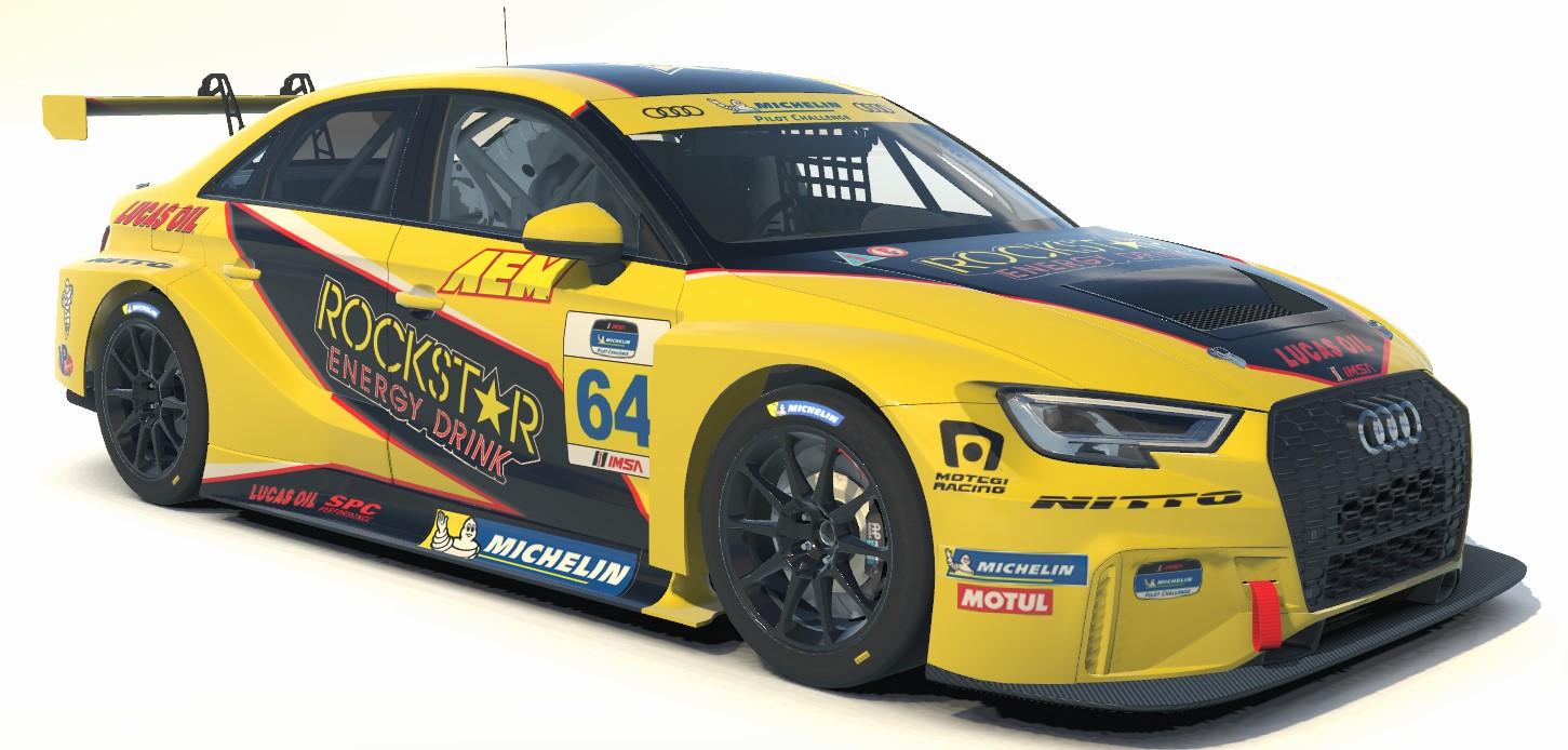 Audi RS3 LMS Rockstar Energy Drink by Gergely Tamás - Trading Paints