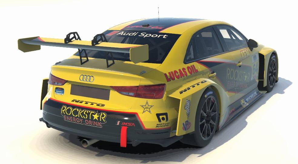 Audi RS3 LMS Rockstar Energy Drink by Gergely Tamás - Trading Paints
