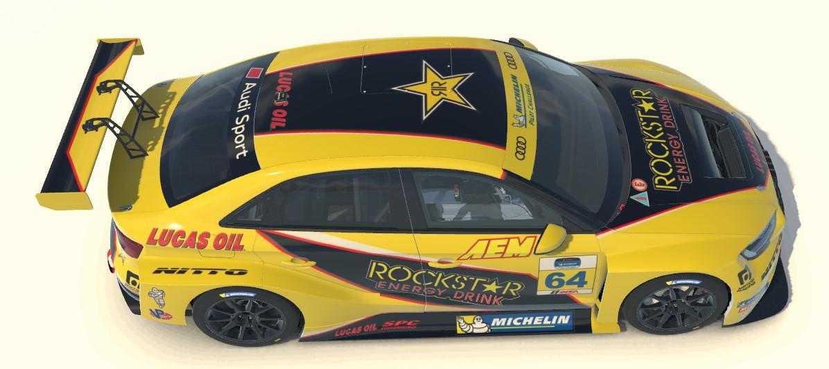 Audi RS3 LMS Rockstar Energy Drink by Gergely Tamás - Trading Paints