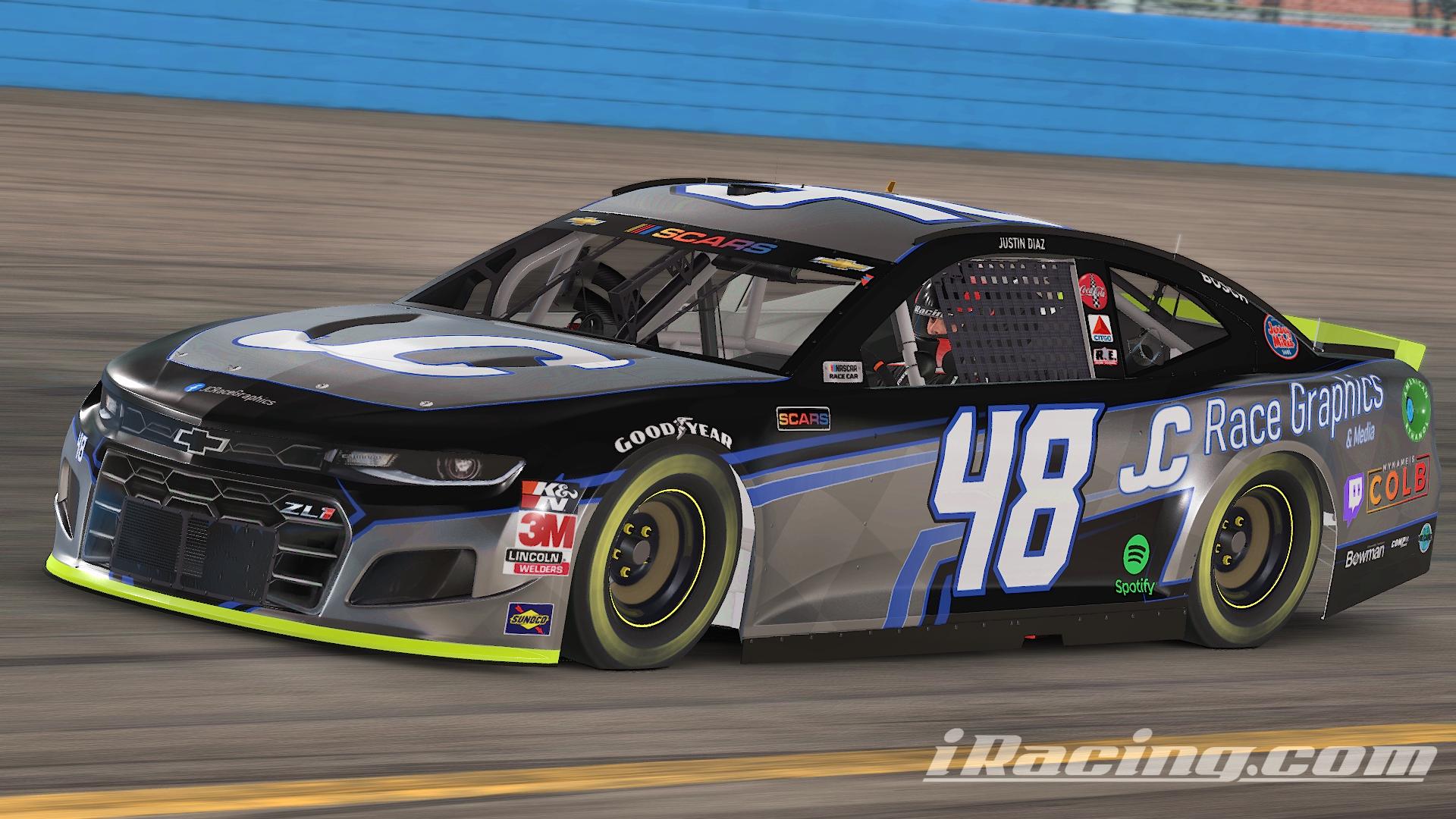 Justin Diaz JC Graphics Chevy Camaro by Jonah Colbert - Trading Paints