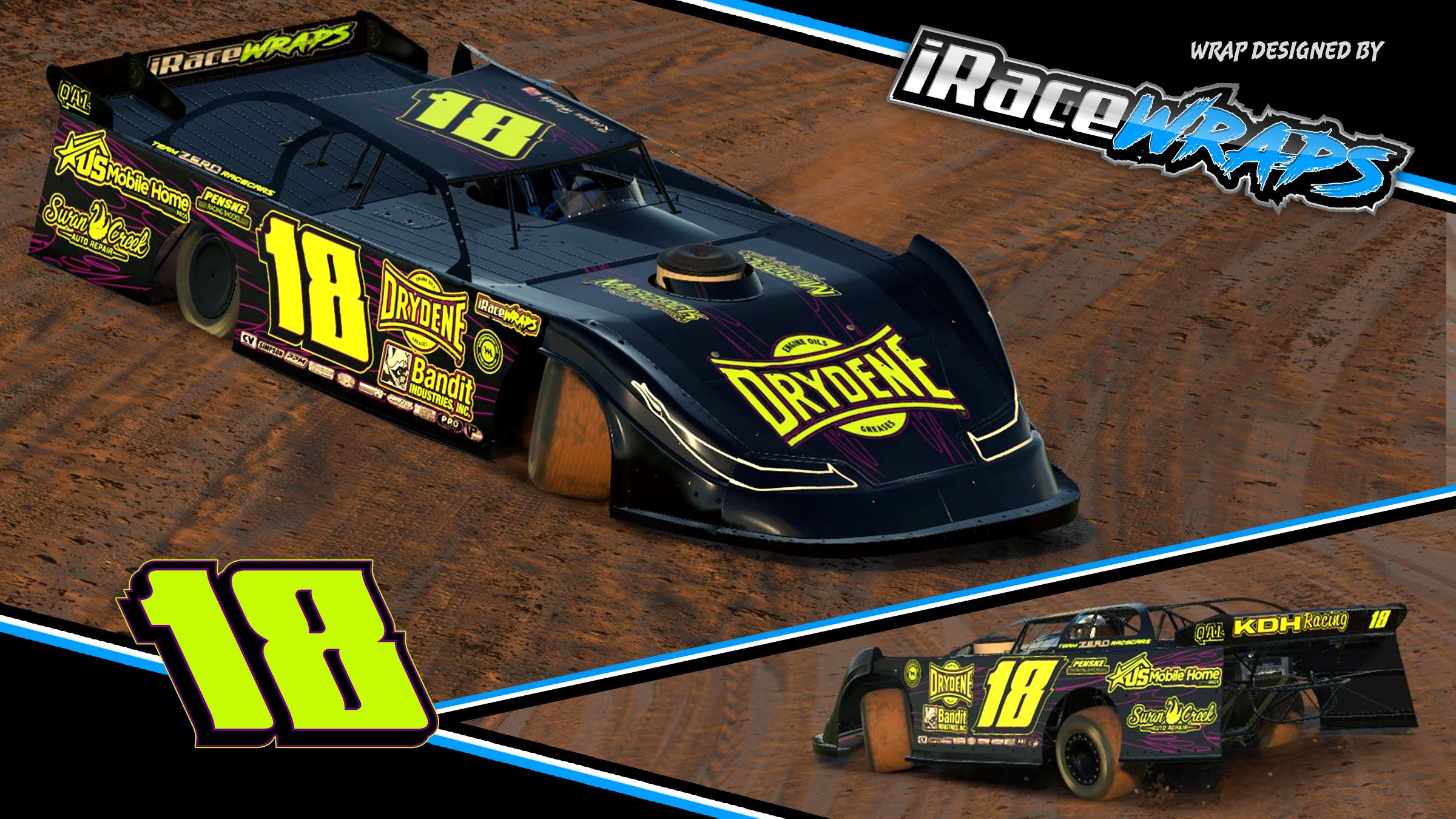 Keagan Handy - Dirt Late Model Purple and Green from iRaceWraps by ...