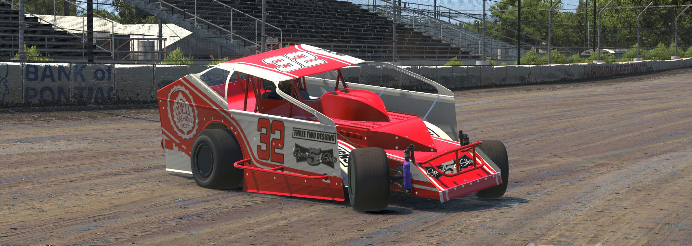 three two big block white on red by Danny ODell - Trading Paints